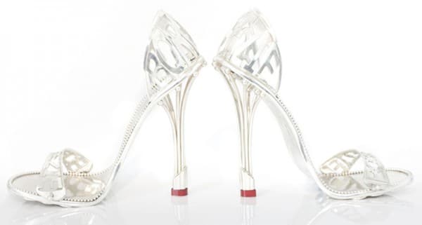 Platin Stilettos aus dem Hause Borgezie - richtigteuer.de